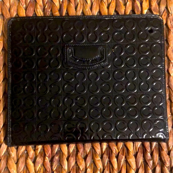 Coach | Tablets & Accessories | Coach Black Patent Leather Ipad Case ...